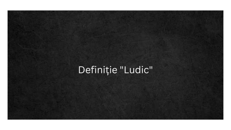 Definiție "Ludic" ️ Explicativ