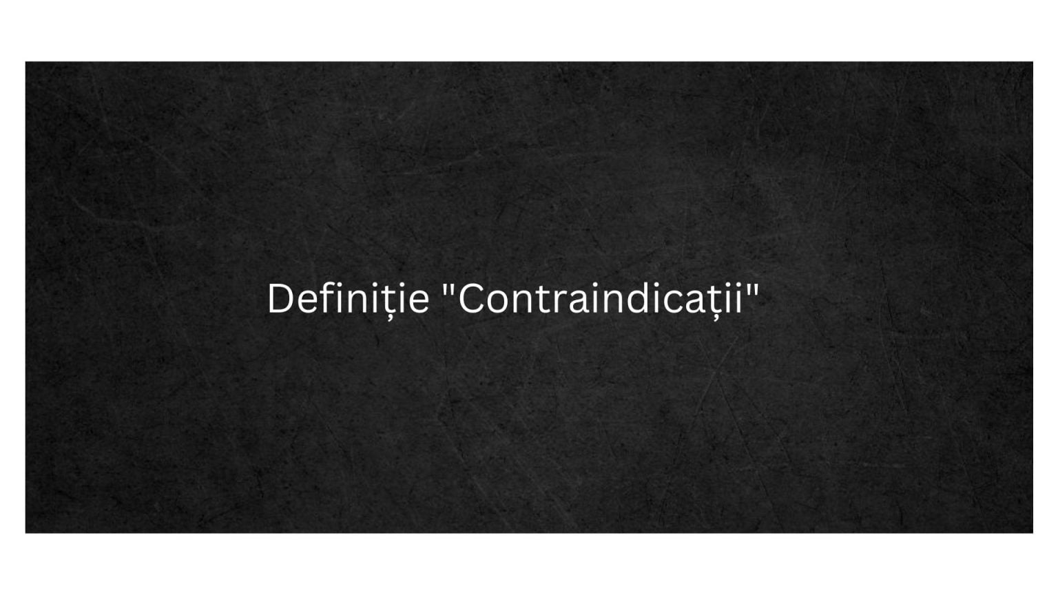 Definition of "Contraindications" ️ Explanatory