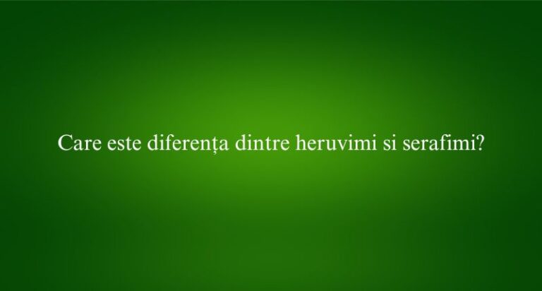 Care este diferența dintre heruvimi si serafimi? ️ Explicativ