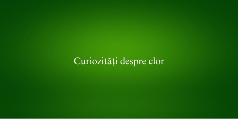 Curiozități despre clor ️ Explicativ