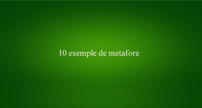 10 exemple de metafore ️ Explicativ
