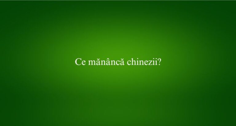 Ce mănâncă chinezii? ️ Explicativ
